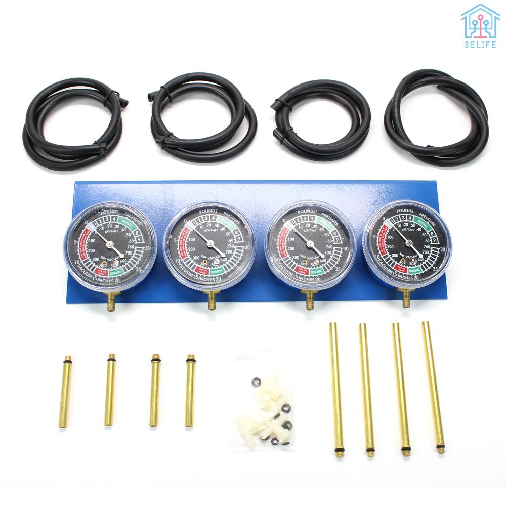 4 Cylinder Carburetor Synchronizer Kit Vacuum Gauge Balancer Sync ...