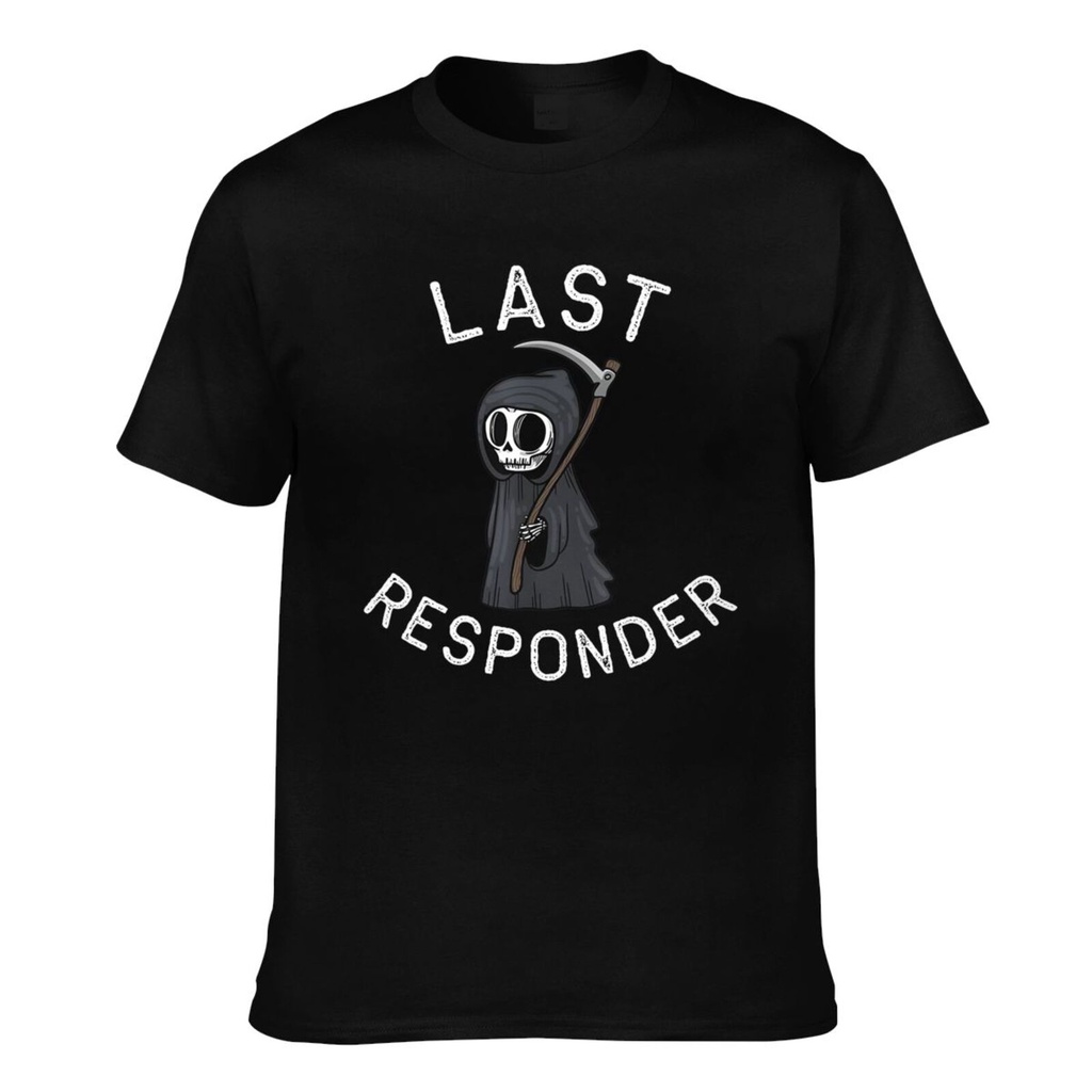 Good Quality Grim Reaper Dark Humor Last Responder Pure Cotton Men'S T ...