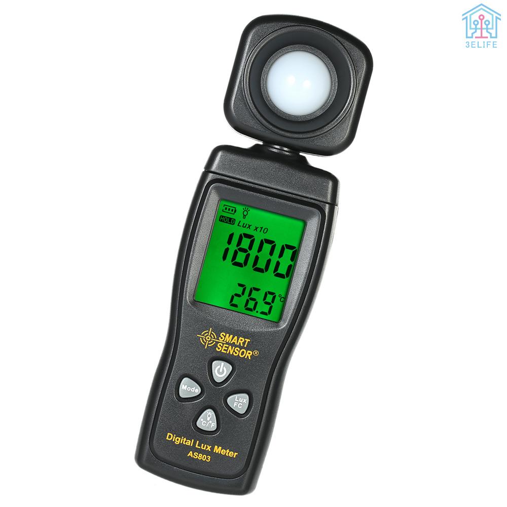 SMART SENSOR Mini Digital Lux Meter LCD Display Handheld Illuminometer Luminometer Photometer ...