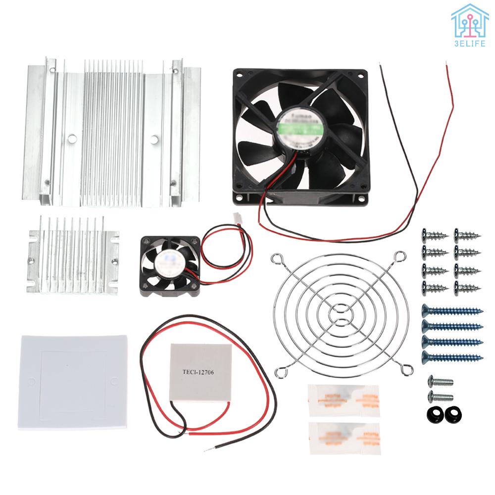 DIY Thermoelectric Peltier Refrigeration Cooling System Kit Semiconductor Cooler Conduction ...