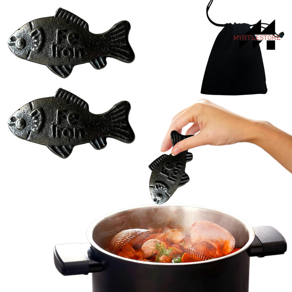 Myrtlestore 2 Pcs Iron Fish Natural Source of Iron Fe Supplement Fish ...