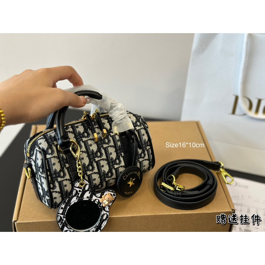 Dior104 Black White Classic Texture Fashion Handbag Ladies Shoulder Bag ...