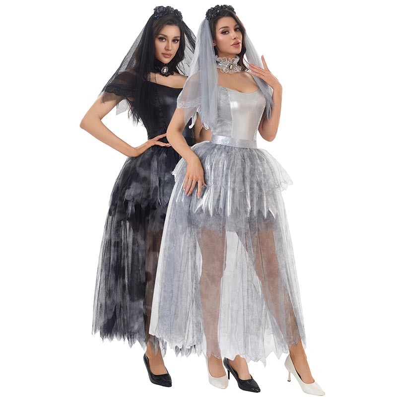 Ghost Bride Role Playing Party Corpse Bride Costume Halloween Female ...