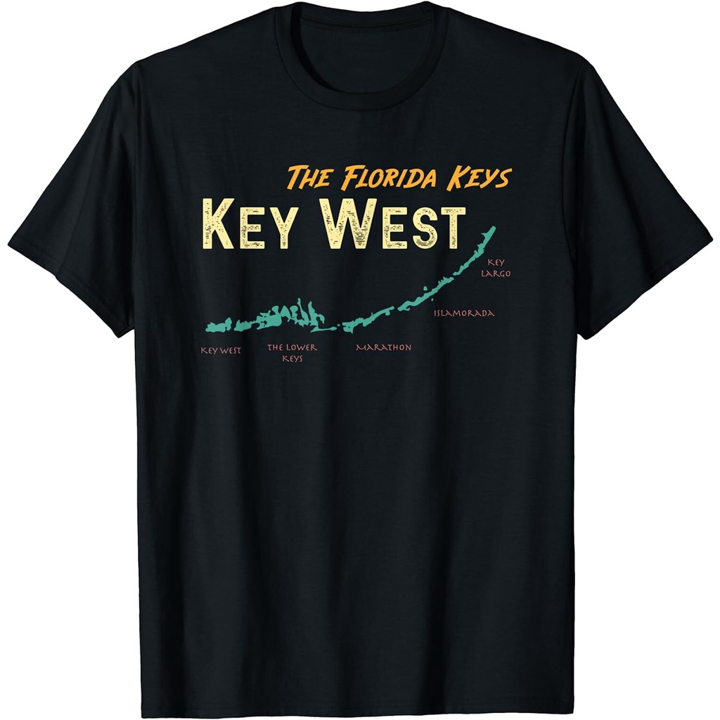 Retro Style 80s 90s Graphic Florida Keys Map Key West, Great Gift Idea ...