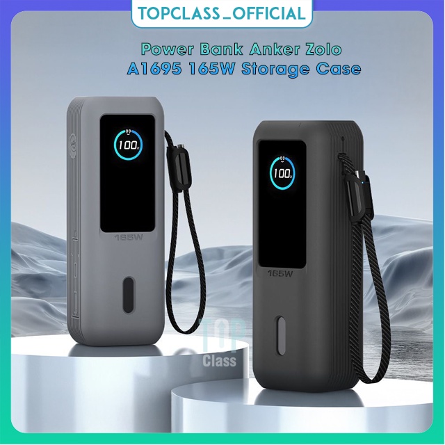 Power Bank Anker Zolo A1695 165W Storage Case 25000mAh Fast Charging ...