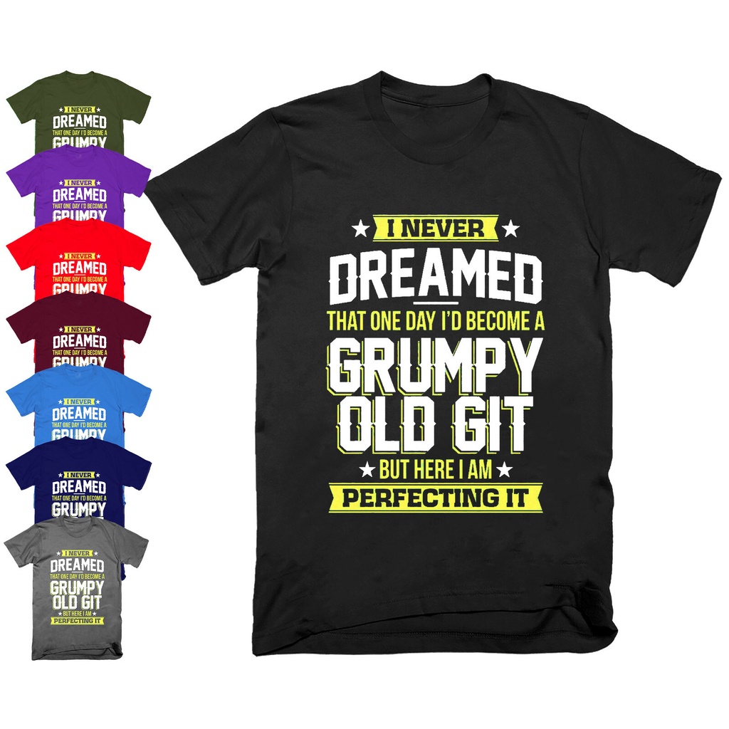 Mens Grumpy Old Git T Shirt Top Funny Joke Fathers Day Grandad Gift ...