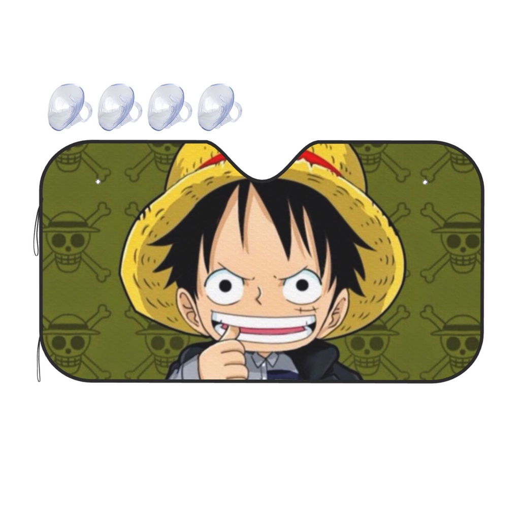 One Piece Luffy Windshield Sun Shade Dark Print Ram Front Window Block ...