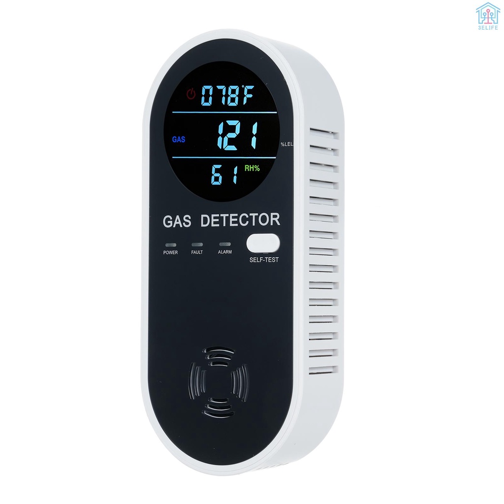 Natural Gas Detector 3 in 1 Plug-in Propane Gas Detector (Gas ...