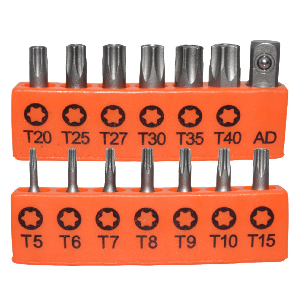 [COD]-14pcs Set 25mm Torx Screwdriver Bits with Hole T5-T40 Electric ...