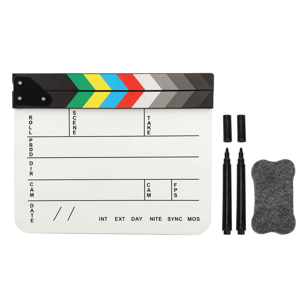 Acrylic Film Clapboard Professional Dry Erase Movie Props Clap Board ...