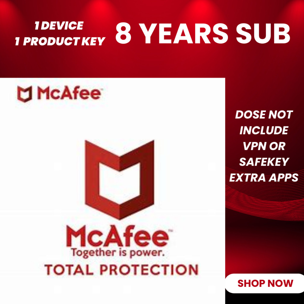 Mcafee Total Protection - Lifetime - 8 Years Plus - Windows Devices ...
