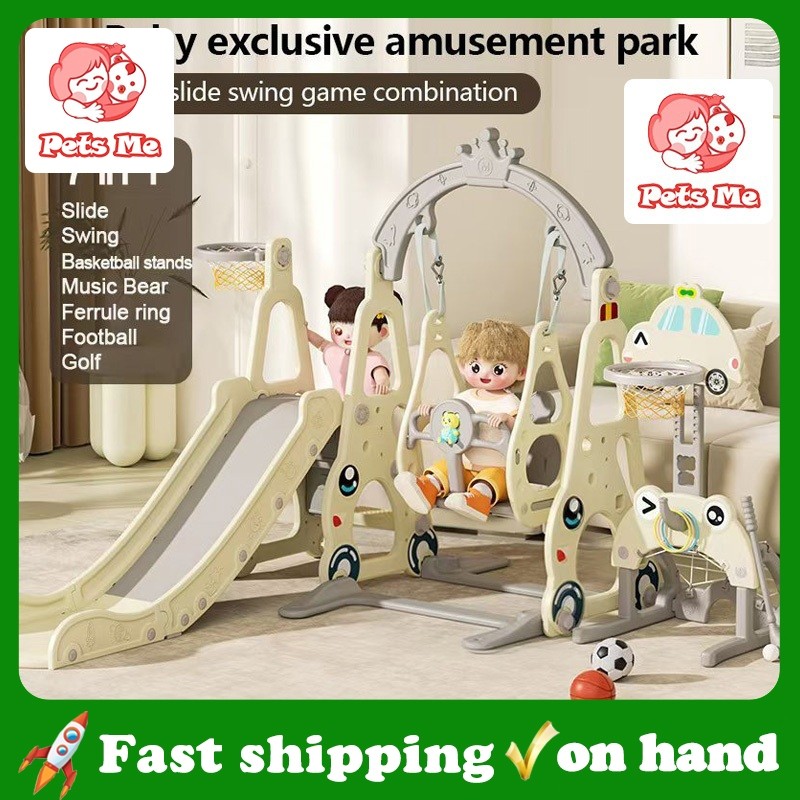 4 In 1 Baby Swing Slide for Kids Playground for Kids Set Baby Swing ...