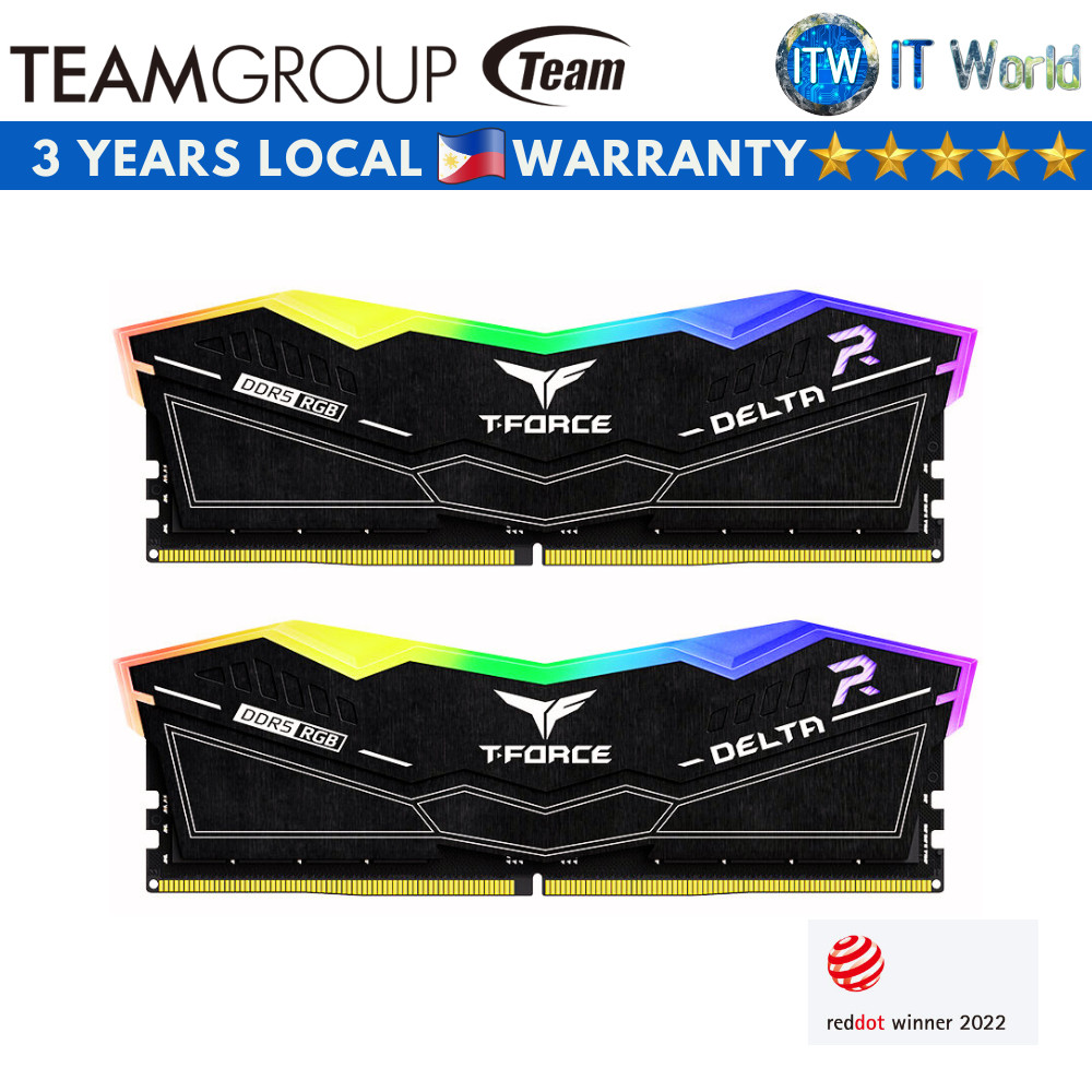 Teamgroup&W'T-Force(e@Delta RGB Black 32GB (2x16GB)_Qu:DDR5-6000Mhz%ZQ ...