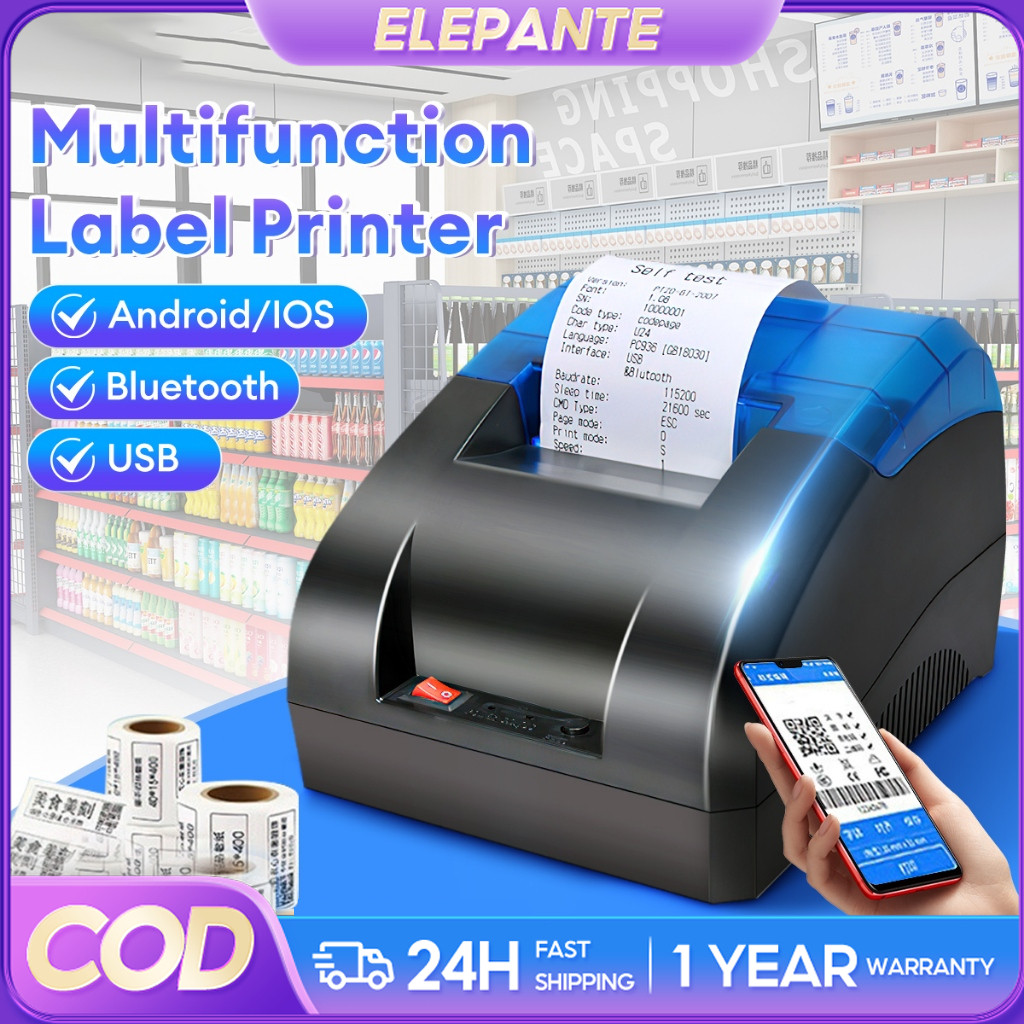 Bluetooth?eO/Receipt[hd&Printer Portable Thermal Printer Free Gift 5 ...