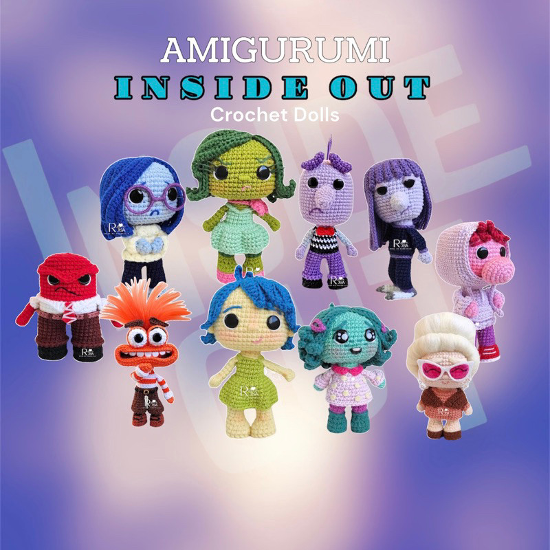 Inside Out Amigurumi Doll Crochet | Shopee Philippines