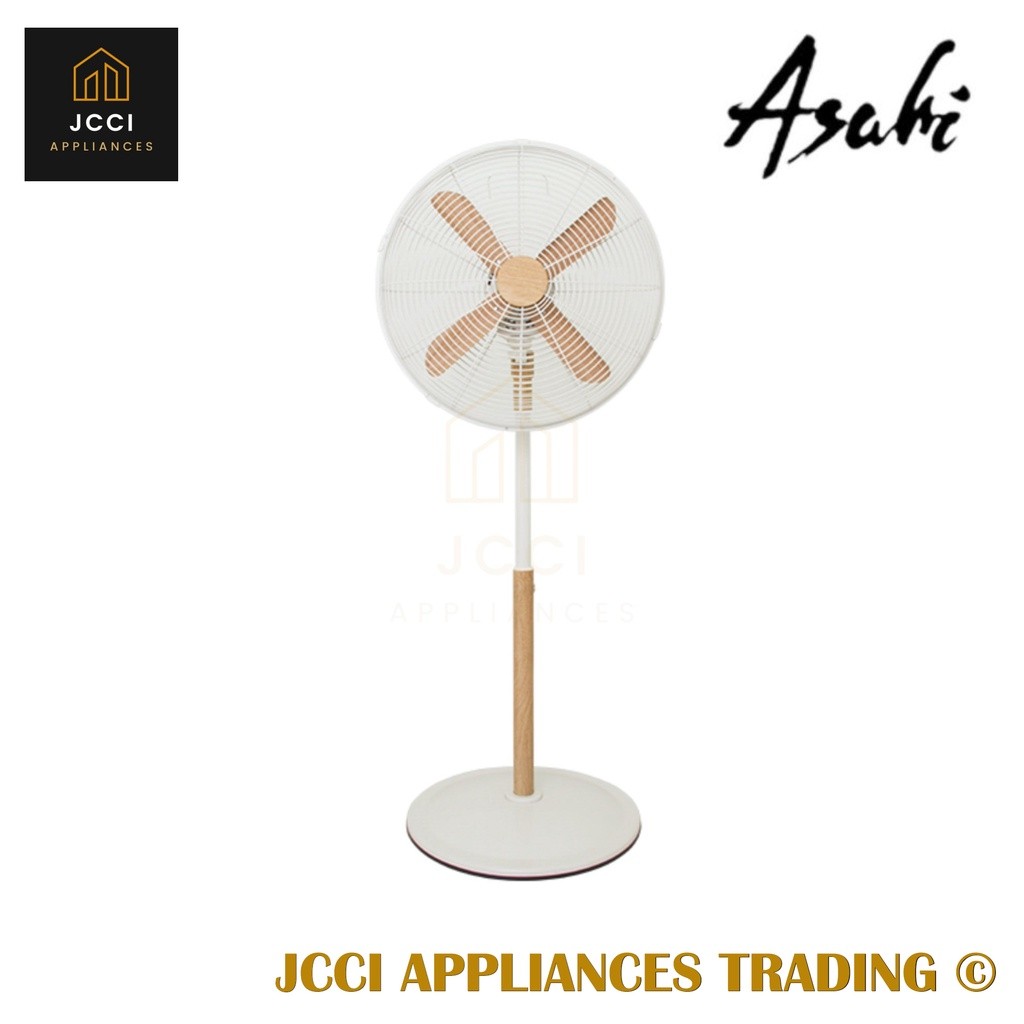 Asahi&sv-Retro`czStand Fan -White Wooden Type*jY~Finish?iL*-16~ss ...