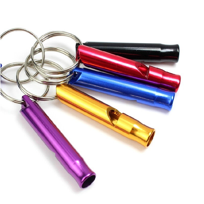 CODf:DVX+w!Small Aluminum Metal Whistle Tube Keychain~e?Emergency*y ...
