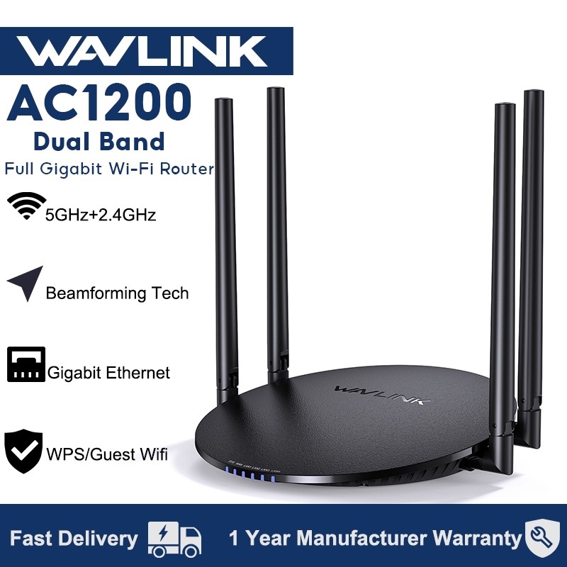 [Local Delivery] Wavlink AC1200 Wifi Router Dual Band Repeater Gigabit ...