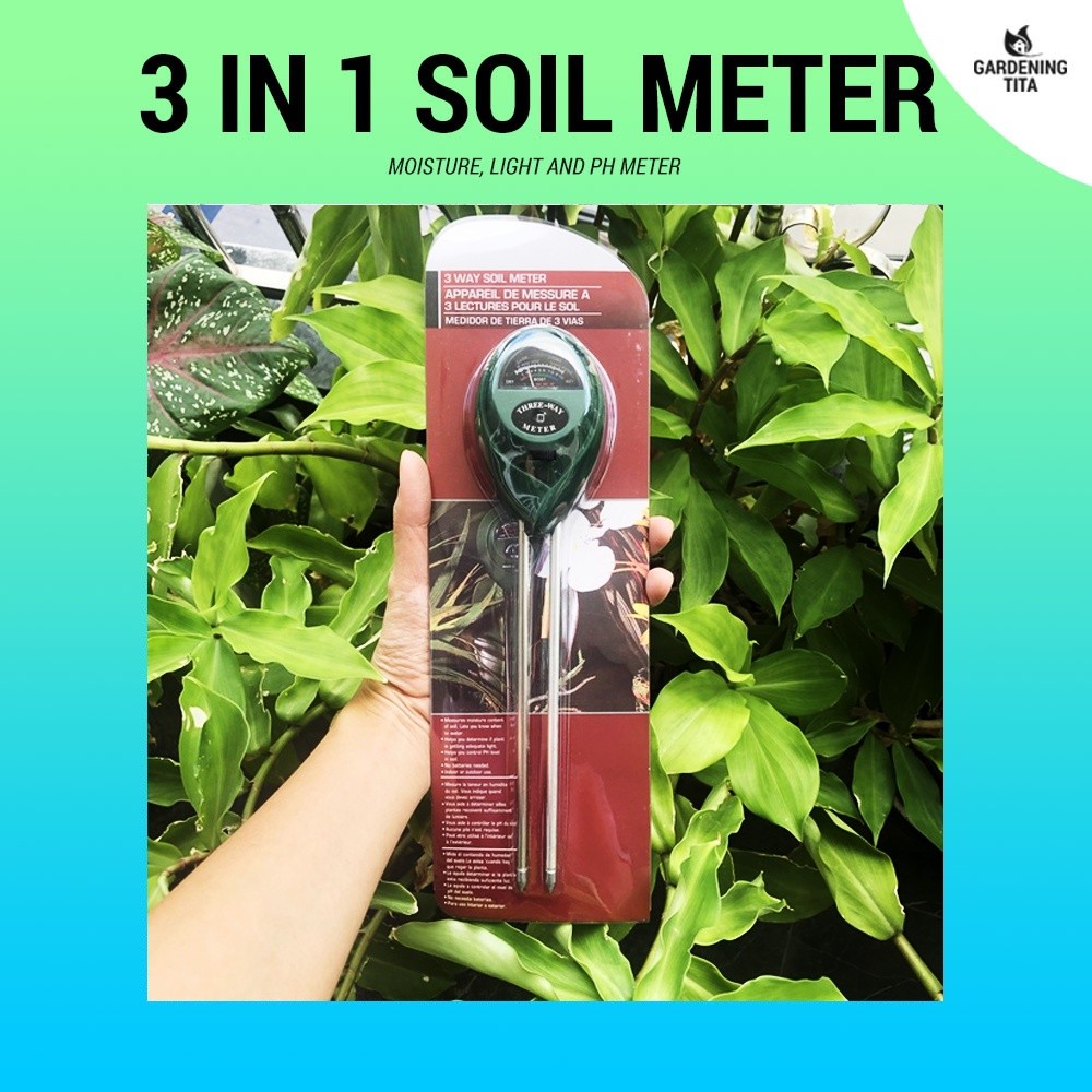 3 in 1 Soil pH / Moisture / Light Meter - For Gardening | Shopee ...