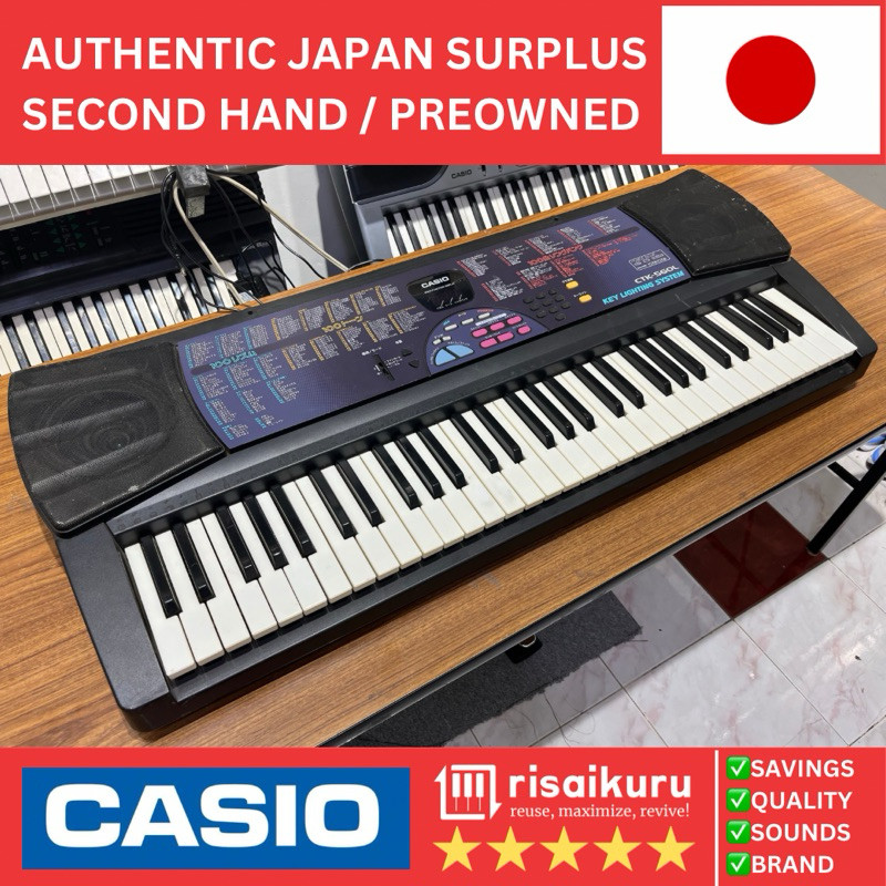 Casio CTK-560L Piano Keyboard Organ 61 Keys for Church Band Use of Kids ...