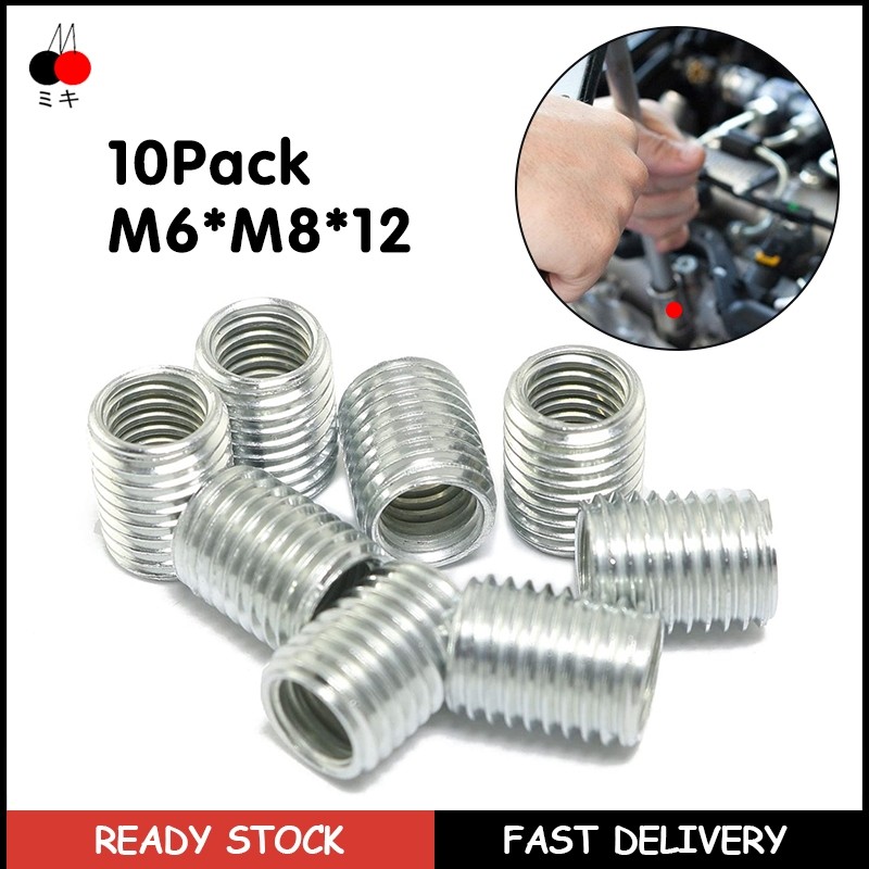 10pcs Thread insert M6-M8 helicoil SUS304 Thread Conversion Braces ...