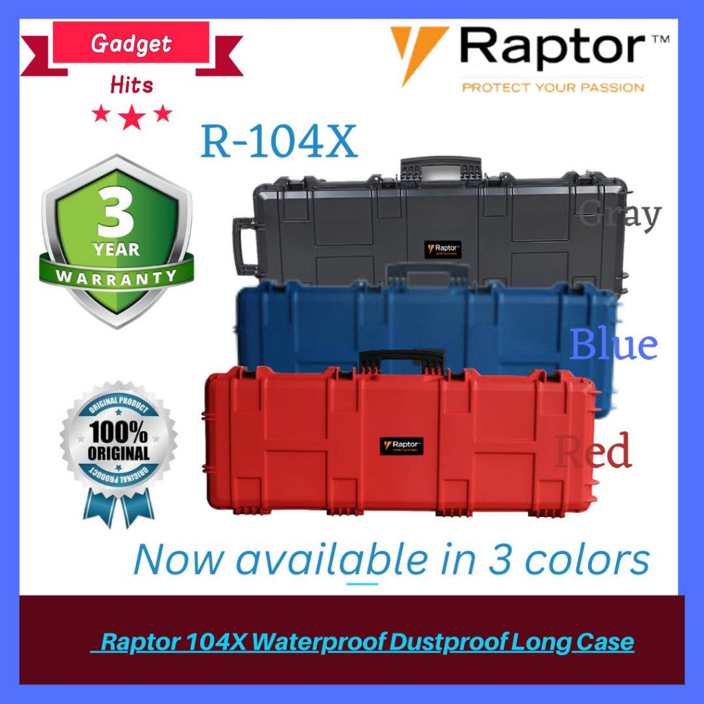 Raptor 104x Extreme Waterproof, Dustproof Carry On Hard Case | Shopee ...
