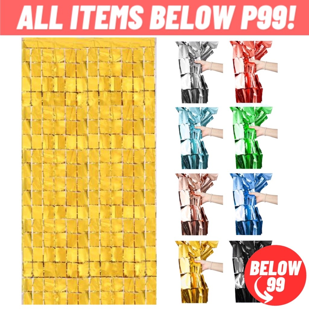 Foil Curtain Square Sequin Foil Curtain 2 Meter Curtain Backdrop ...