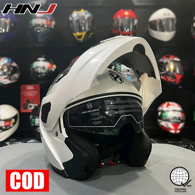 HNJ Modular Helmet For Motorcycle Full face helmets Women And Men With ...