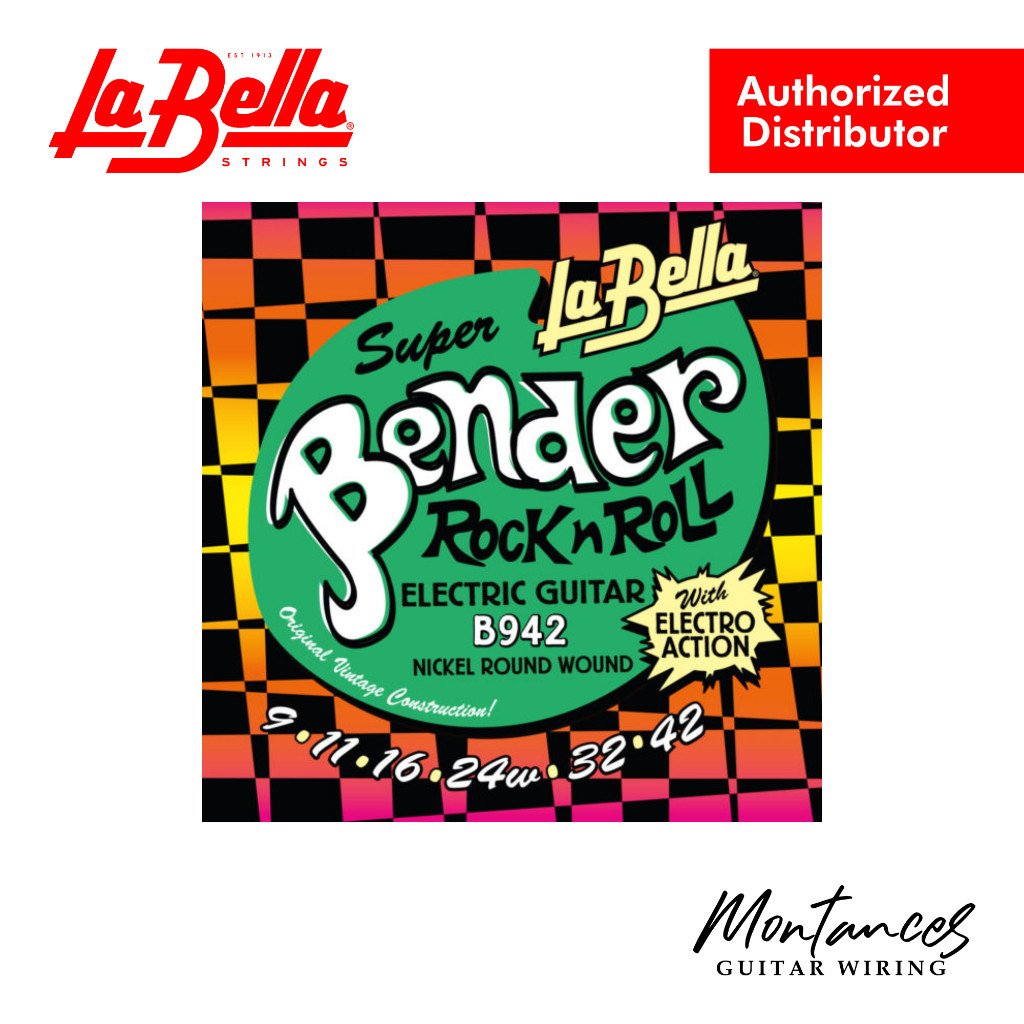 La Bella B942 Super Bender Electric Guitar Strings – 9–42 | Roundwound ...