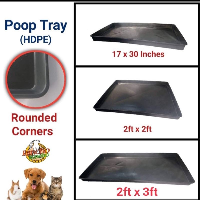 Poop tray 2x3ft, Poop tray 2x2, Poop tray 17x30 black | Shopee Philippines