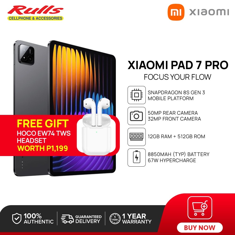 Xiaomi Pad 7 Pro Tablet | 12GB+512GB | Snapdragon 8s Gen 3 | 50MP Main ...