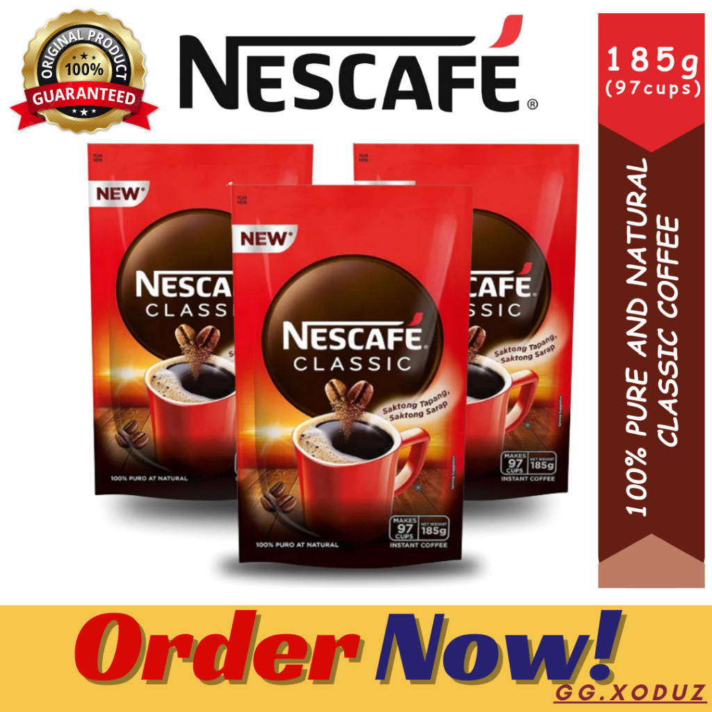 Nescafe Classic 185g Instant Coffee 97 cups | Shopee Philippines