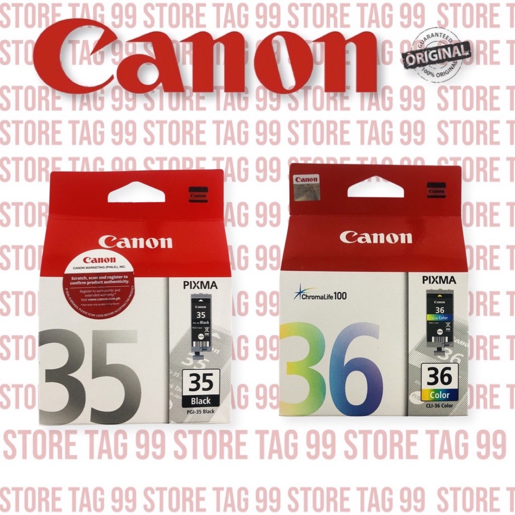 Canon Pixma Original Ink Cartridge PGI-35 Black and CLI-36 Color For ...