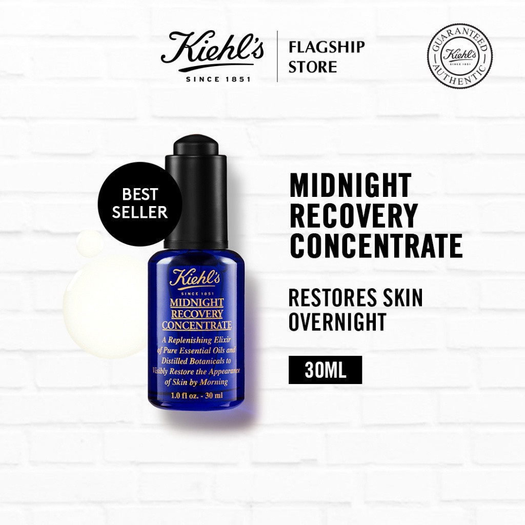 Kiehl's Midnight Recovery Concentrate –[S`Facial^yoOil'eQ?30ml | Shopee ...