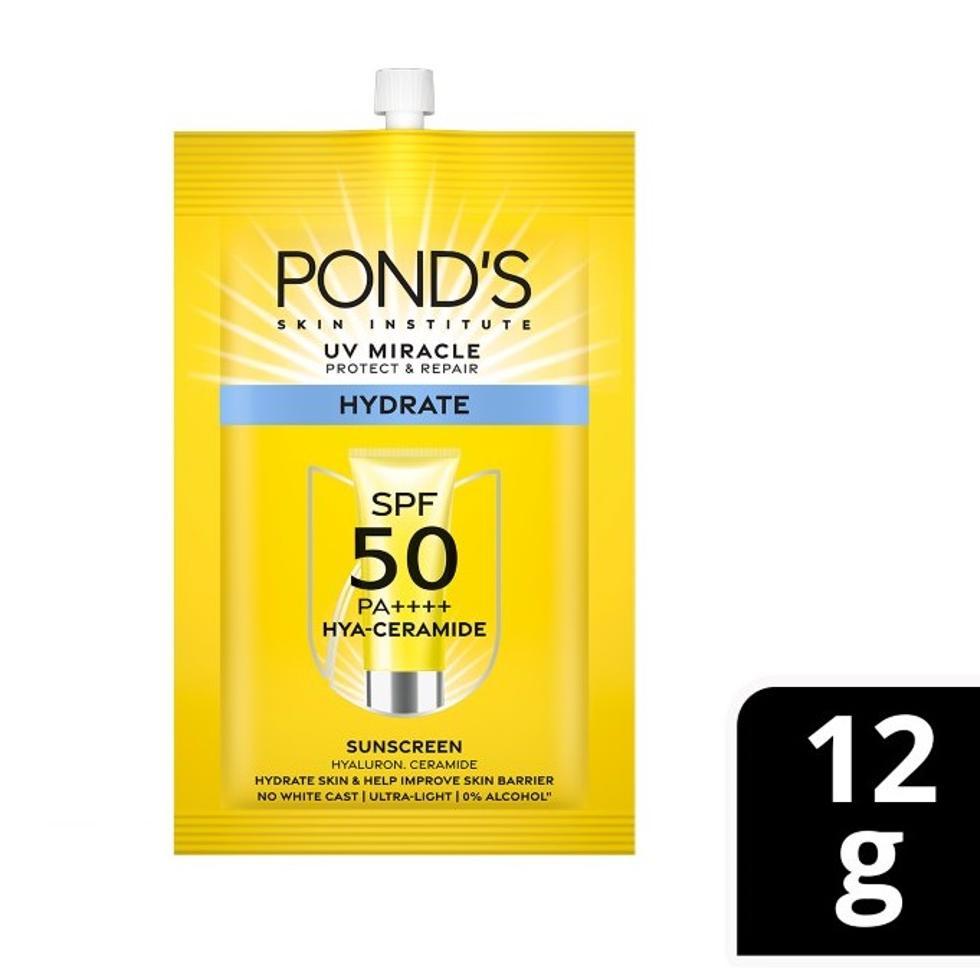 Ponds Uv Miracle Protect & Repair Sunscreen Hydrate 12G Spf 50+ Pa ...