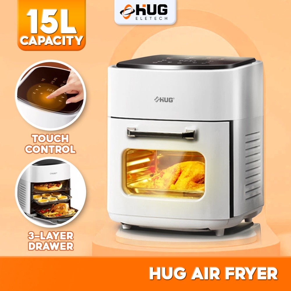 HUG Air Fryer with Touch Display Control and Large Capacity 15 Liters ...