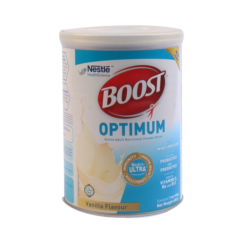 BOOST OPTIMUM Powdered Milk Prebio1 Vanilla 400G | Shopee Philippines