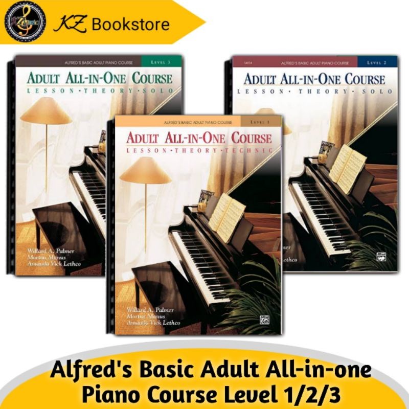 Alfred's Basic Adult All-in-one Piano Course 1/2/3 | Shopee Philippines