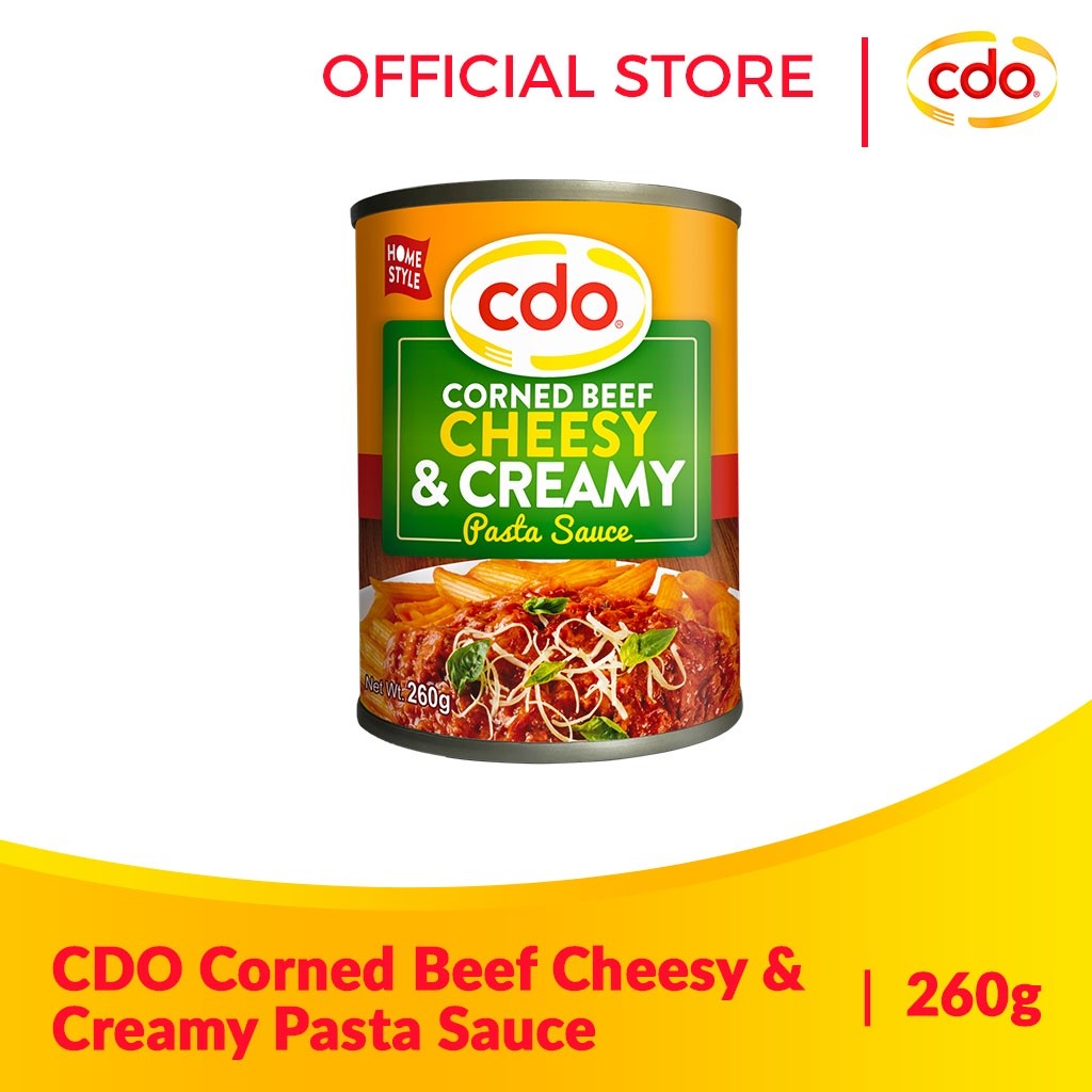 CDO Corned Beef in Cheesy & Creamy Pasta Sauce 260g | Shopee Philippines