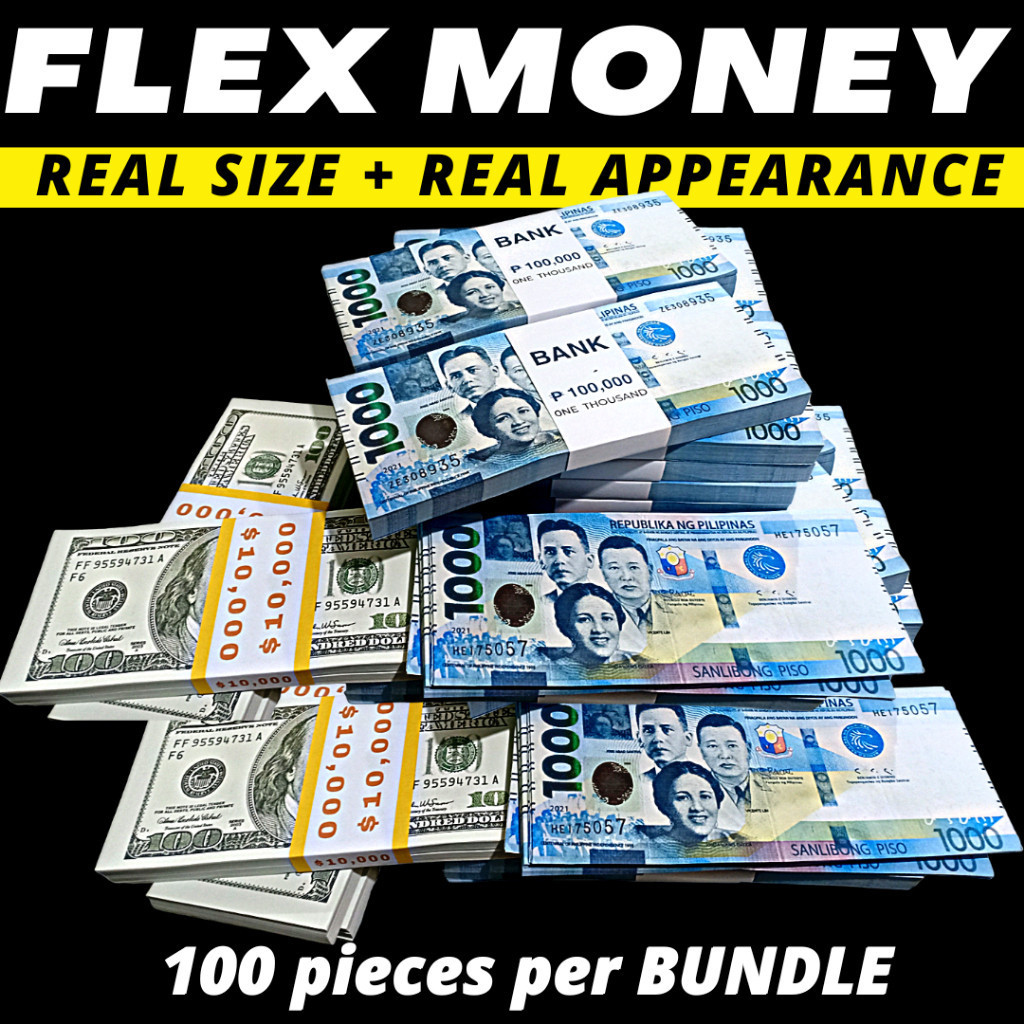 [100pcs bundle] flex props money prank for vlog party reels weddings ...