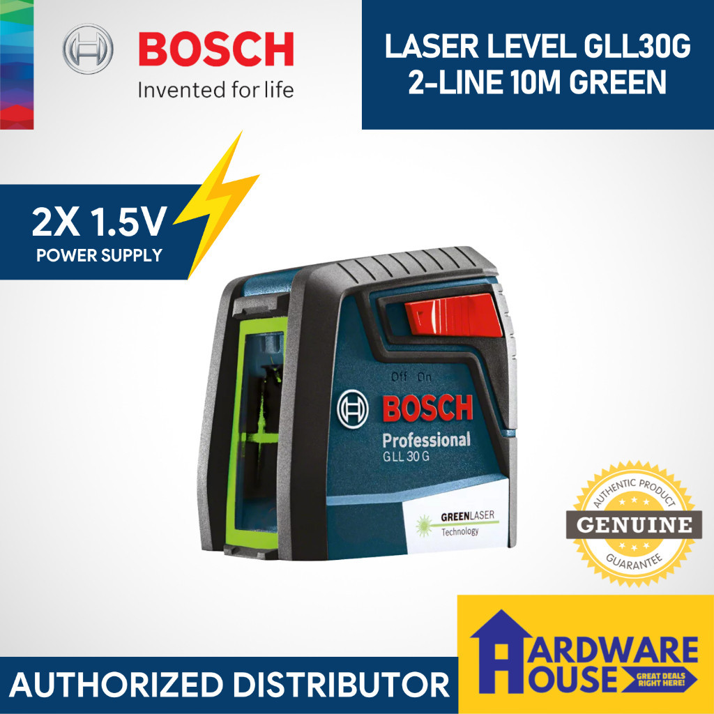 ORIGINAL BOSCH GLL 30 G Green Laser Level 2 Lines 10M / Measuring Tools ...