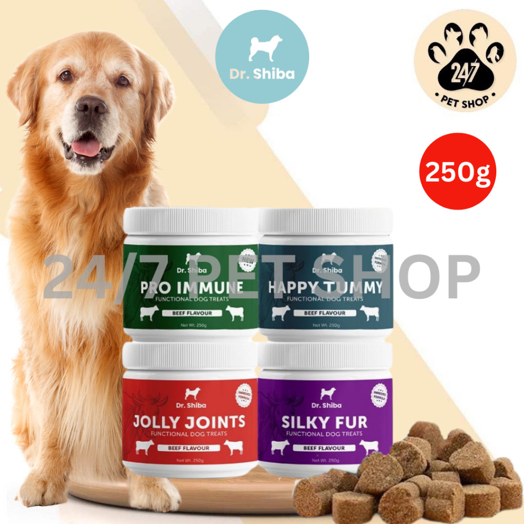 Dr Shiba Pro Immune 40g 250g Silky Fur Jolly Joints Happy Tummy Dog ...