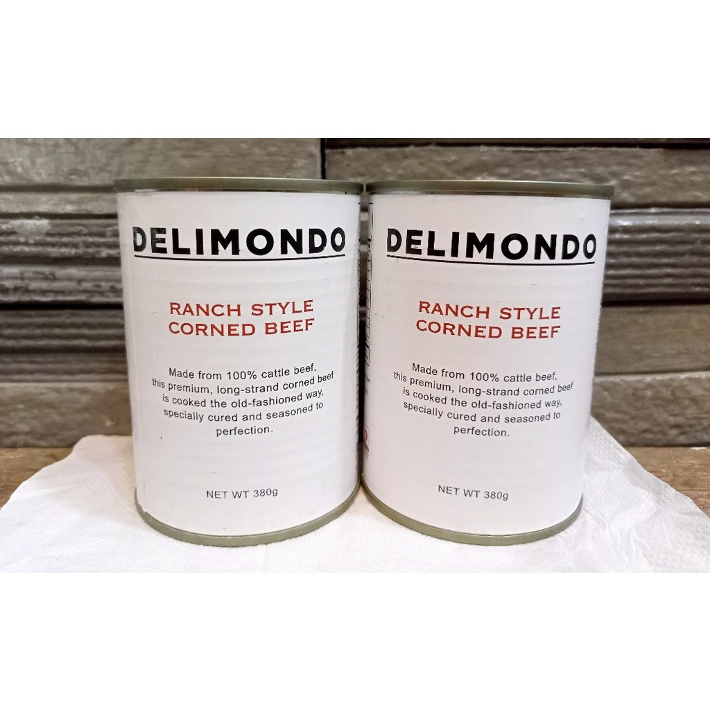 DELIMONDO RANCH STYLE CORNED BEEF 380g | Shopee Philippines