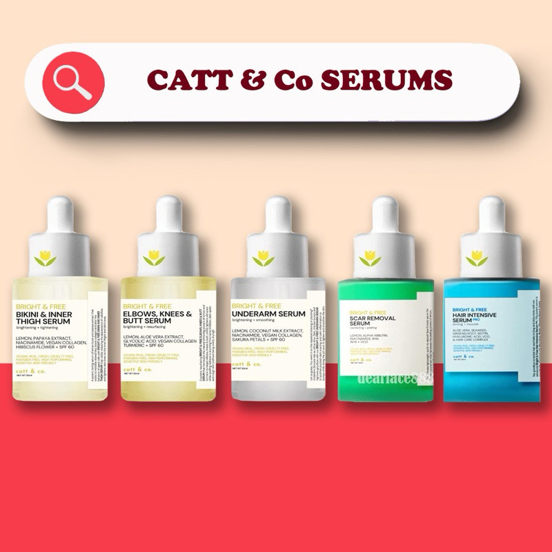 CATT & Co SERUMS Bikini serum, UA Serum, Elbows Serum, Scar serum, Hair ...