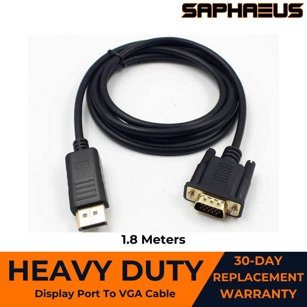 DP to VGA Cable 1080p HD Display Port Male to VGA Male Cable ...