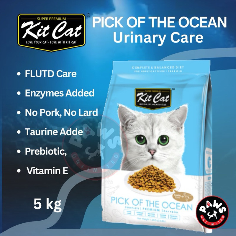 Kit Cat PICK OF THE OCEAN (Urinary Care) Dry Cat Food 5kg | Shopee ...