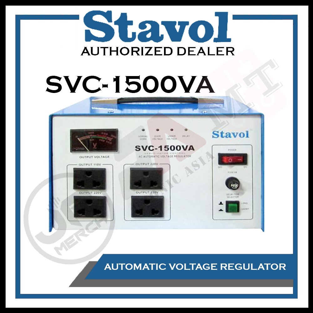 Stavol Automatic Voltage Regulator 1500 watts AVR with Time Delay (ST ...