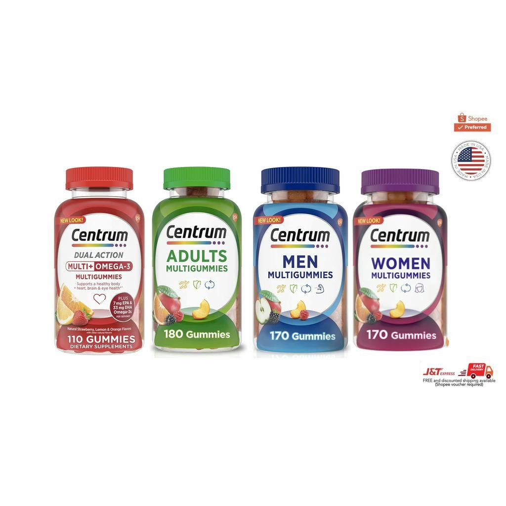 Centrum Gummies Multivitamin for Adults, Men, Women, Kids | Shopee ...