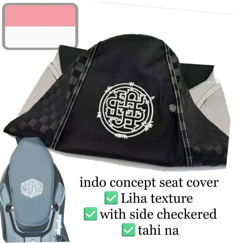 HONDA WAVE 125 WHITE indo concept motor seat cover Liha texture with ...