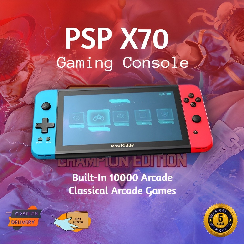 X70/X7Pro/X12Plus Handheld Game Console 7.0 inch 5800+ Games Support ...